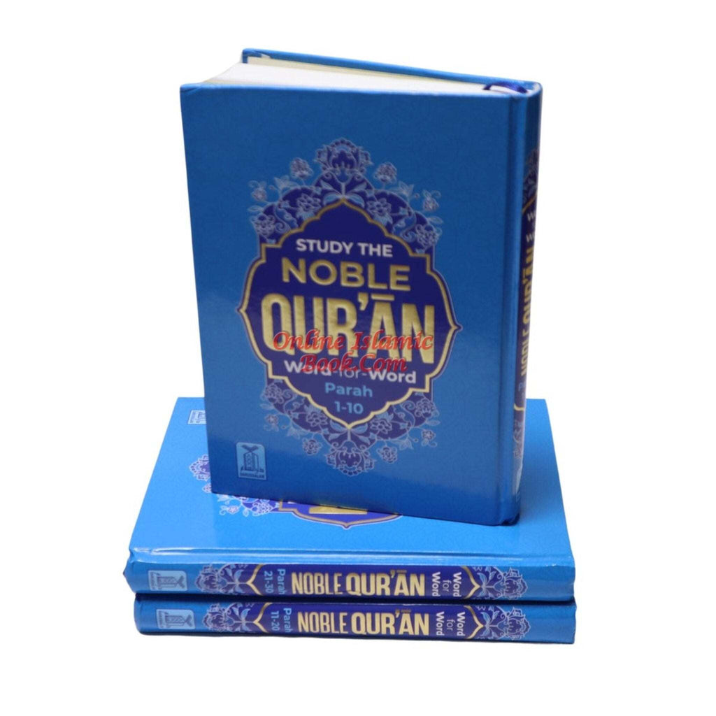 Noble Quran Word-for-Word Full Color 3 Vol Set Muhsin Khan – Online ...