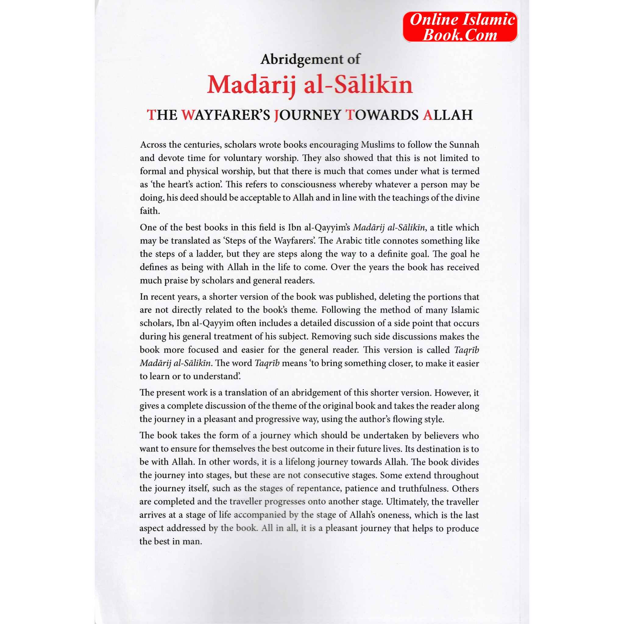 Imam Ibn Qayyim Al-Jawziyyah: The wayfarer’s Journey Towards Allah (Ab